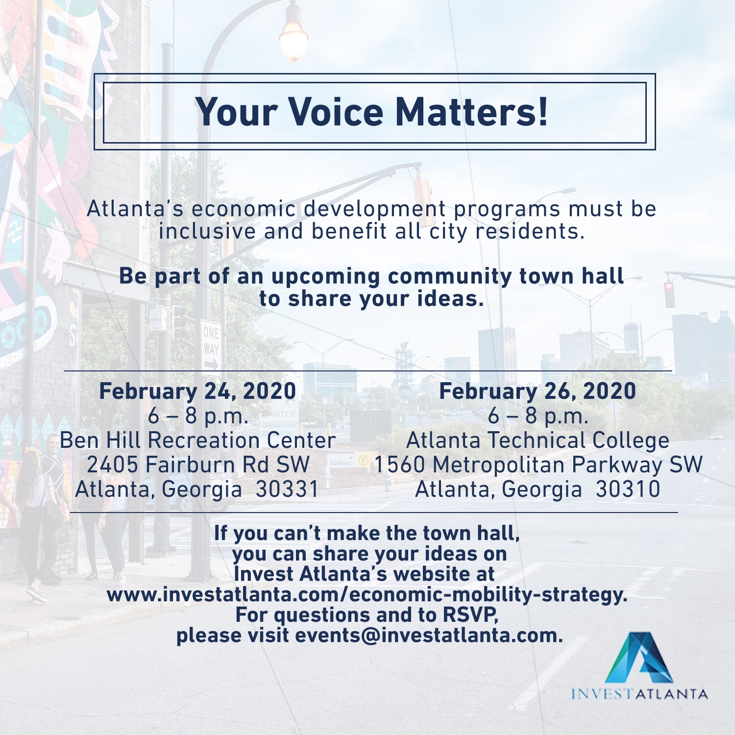 Invest Atlanta Community Town Halls – NPU-W – City of Atlanta