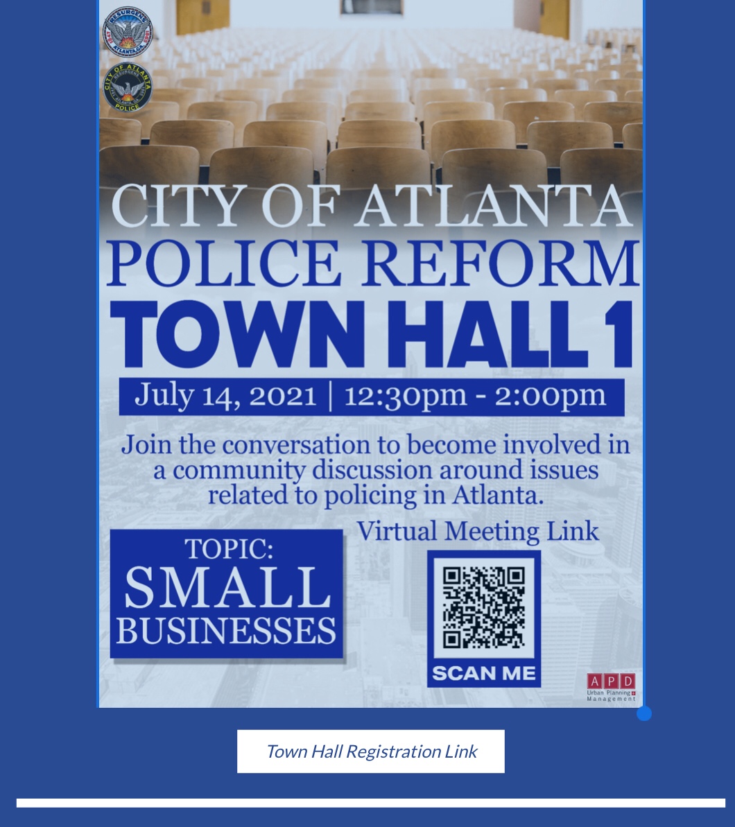 Police Reform Town Hall 1 -Small Business – NPU-W – City of Atlanta